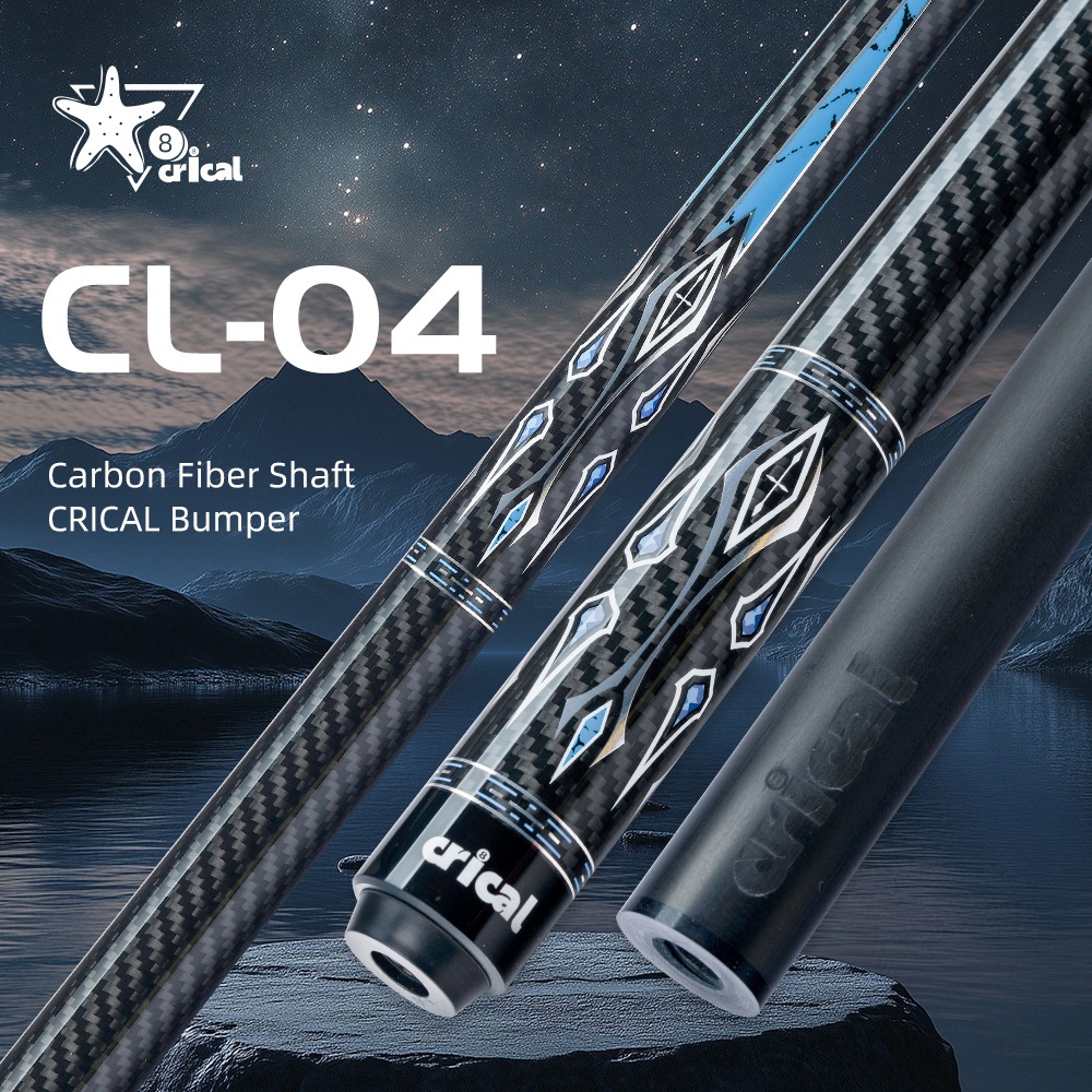 CRICAL CL-04 Carbon Fiber Pool Cue 12.5mm Tip 3/8*8 Radial Joint Carbon ...