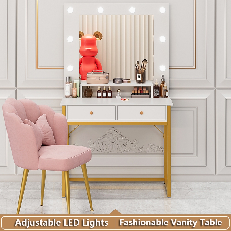 Vanity Table With Mirror Dressing Table Vanity Mirror With Lights ...