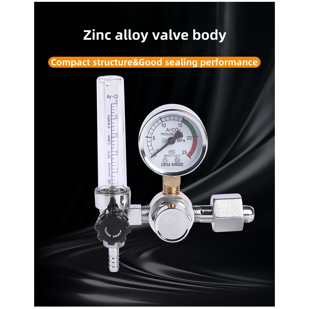 0-25Mpa Argon Regulator CO2 Mig Tig Flow-Meter Gas-Regulators Flowmeter ...