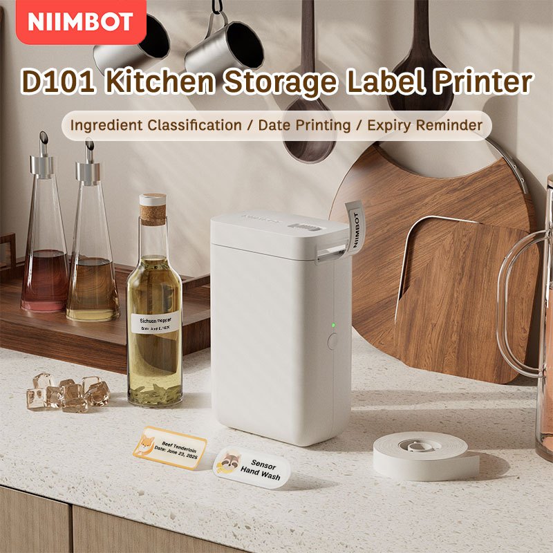 Local-NIIMBOT D101 Name Tag Printer Home Portable Printer Storage ...