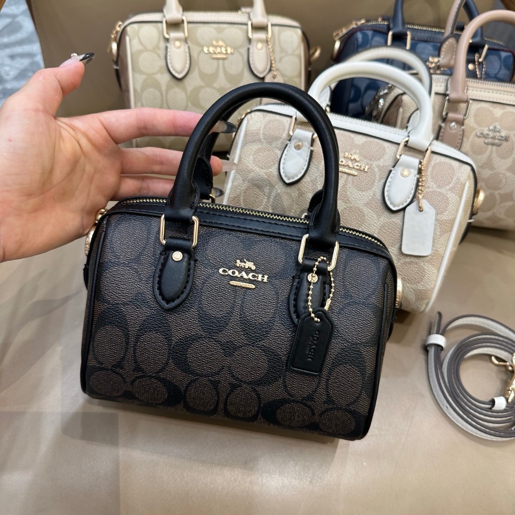 CW329 CY741 COACH Roan 17 Leather round bag, single-shoulder crossbody ...