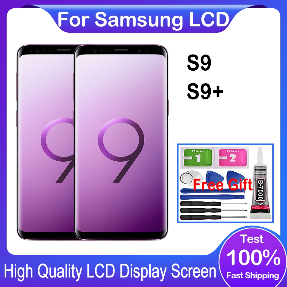 For AMOLED Samsung Galaxy S9 S9 Plus LCD Display Touch Screen With Frame Replacement | Shopee ...
