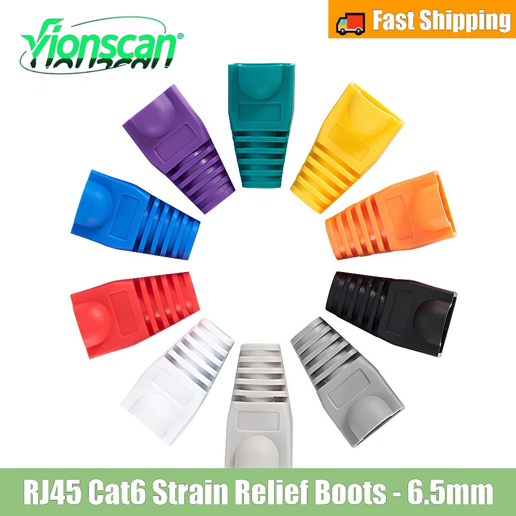 Vionscan Cat6 Strain Relief Boot, RJ45 Plug Connector Cover Modular ...