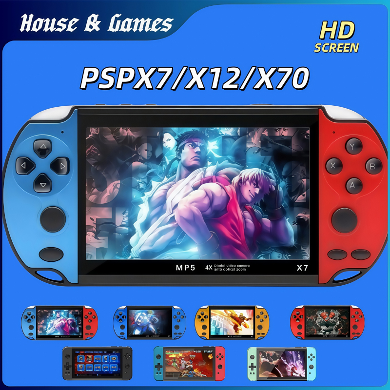 Psp X7/X12/X70 Handheld Game Console GameBoy 7-Inch HD Large Screen ...