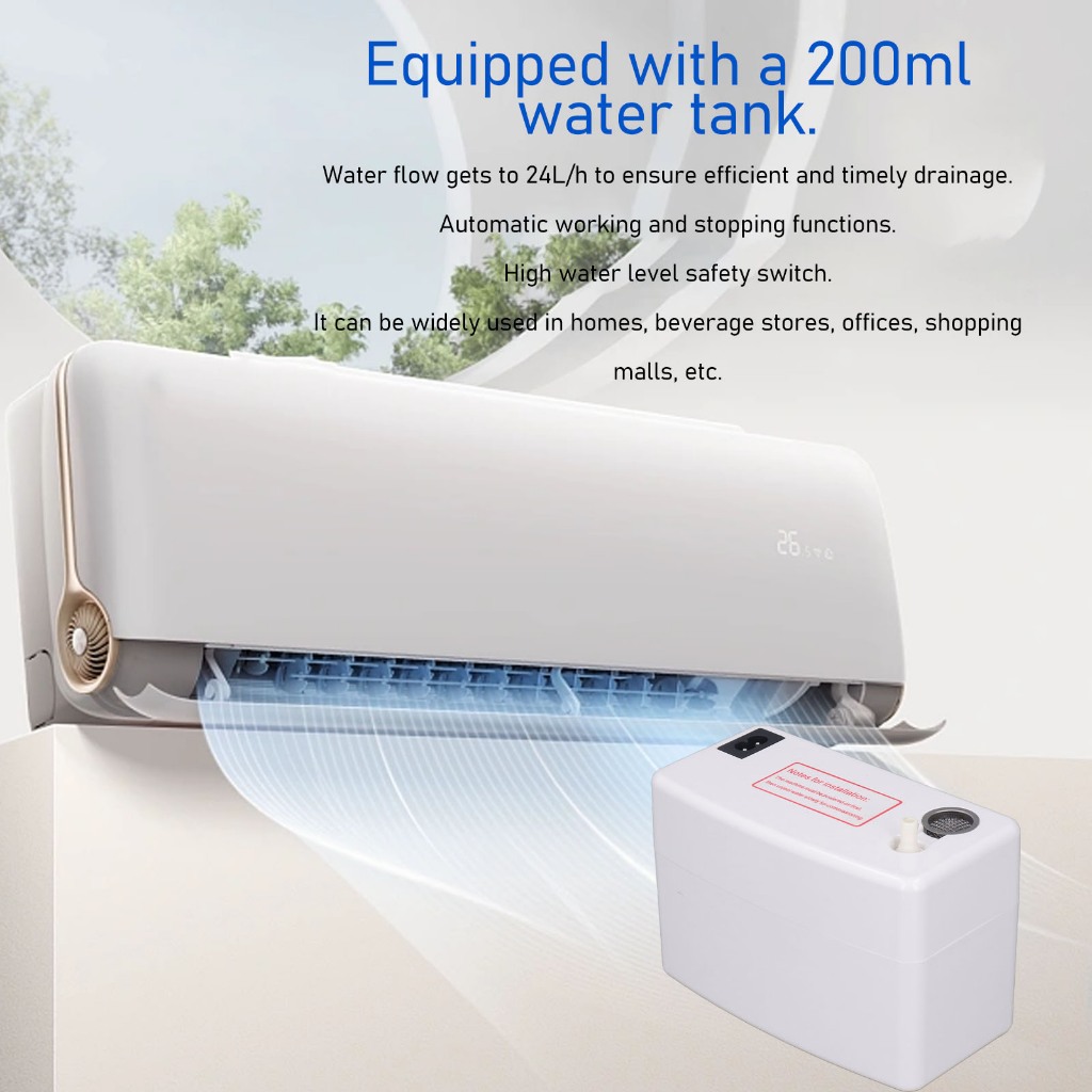 Condensate Pump 24L/h Air Conditioner Automatic Drain Pump AC with ...