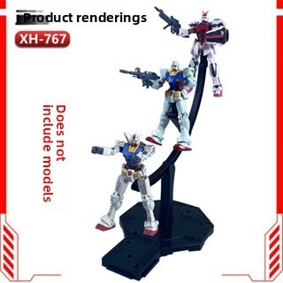 3-in-1 Gundam Model Display Stand - Adjustable Holder for MG/HG/RG/EW ...