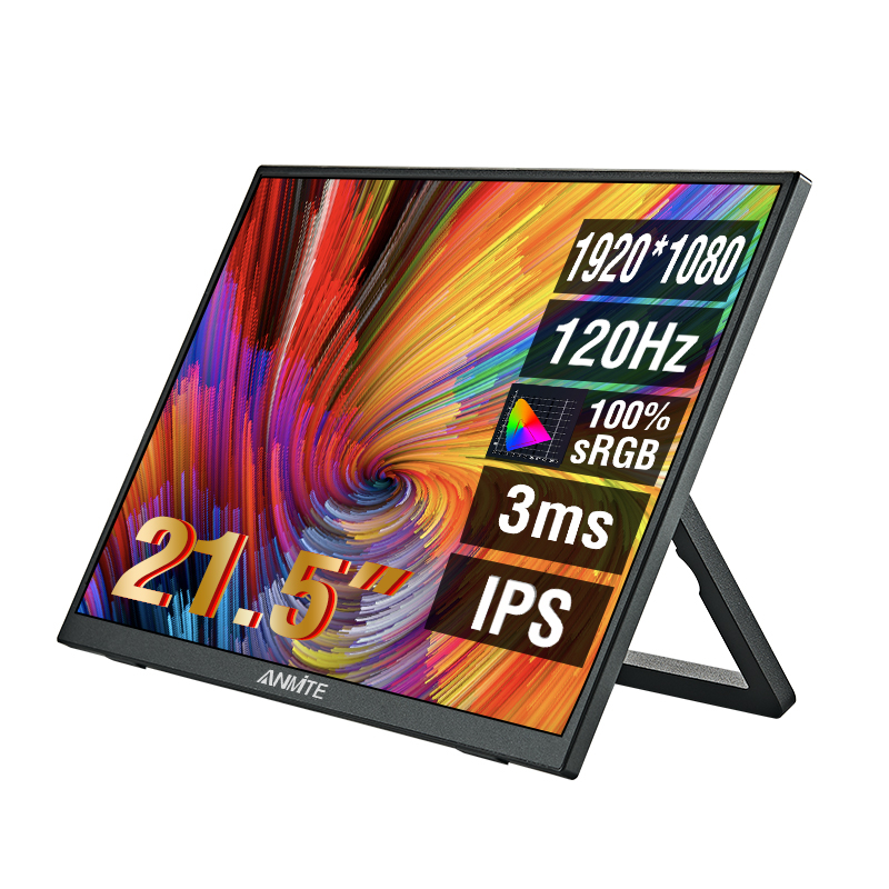Anmite 21.5-inch Portable Monitor 120Hz – Full HD, HDMI/USB Type-C for ...