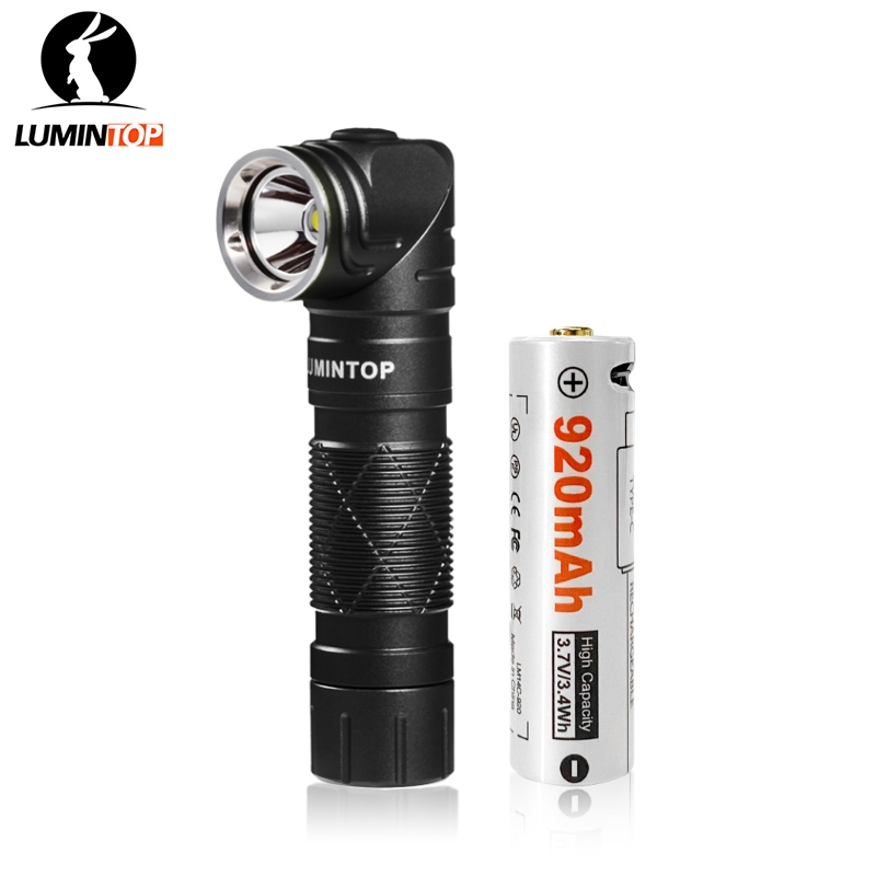 Lumintop L1 rotating flashlight L flashlight 90 degree change 14500 ...