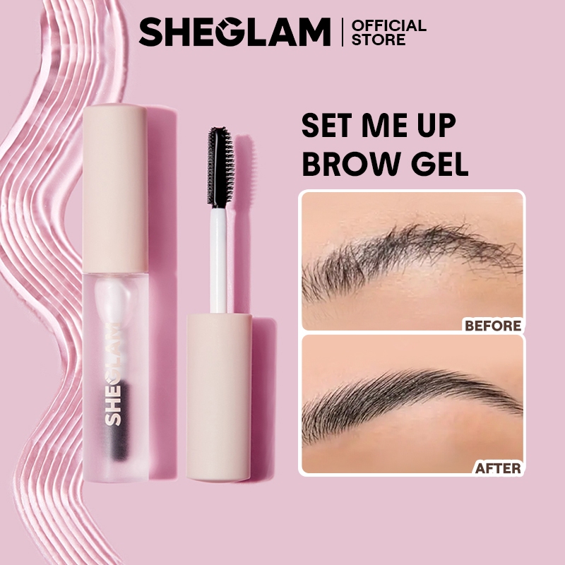 SHEGLAM Set Me Up Brow Gel Long Lasting Waterproof Clear Eyebrow Gel ...