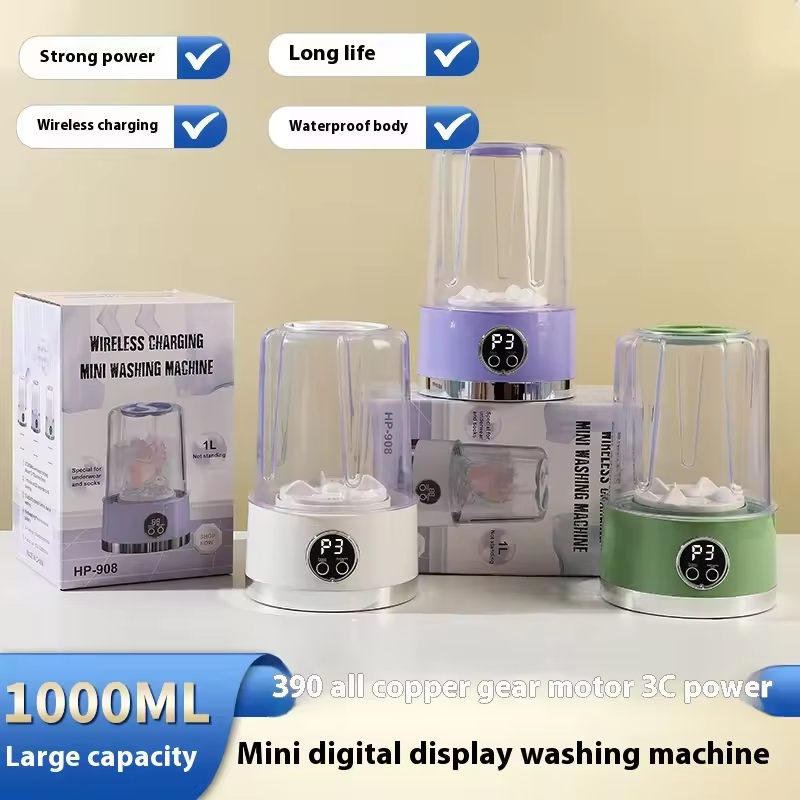 Mini Portable Washing Machine Wireless Underwear Panties Washing Cup ...