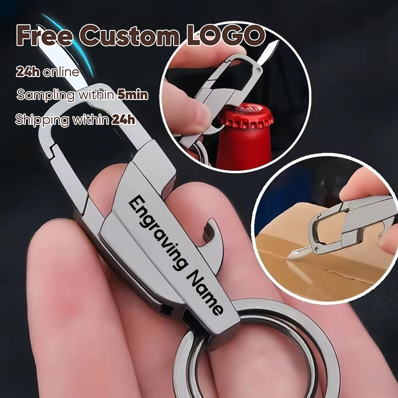 Free Engraving Name Zinc Alloy Multifunctional Men's Key Holder Stylish ...