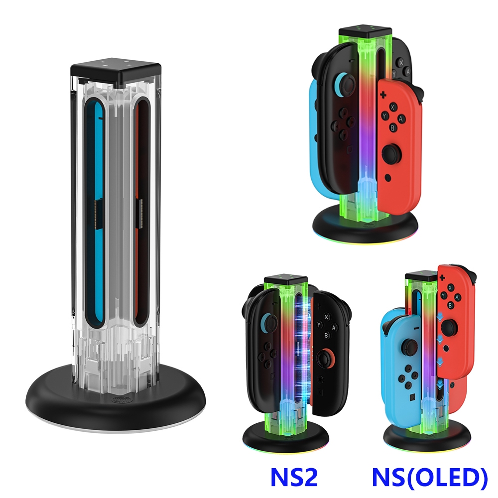 JYS RGB Charging Dock for Nintendo Switch 2/Nintendo Switch(OLED) Joy-Con Controllers | Shopee ...