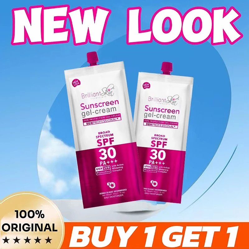 【BUY 1 TAKE 1】Brilliant Skin NEW Sunscreen Gel-Cream SPF30 UVA+UVB 50g ...