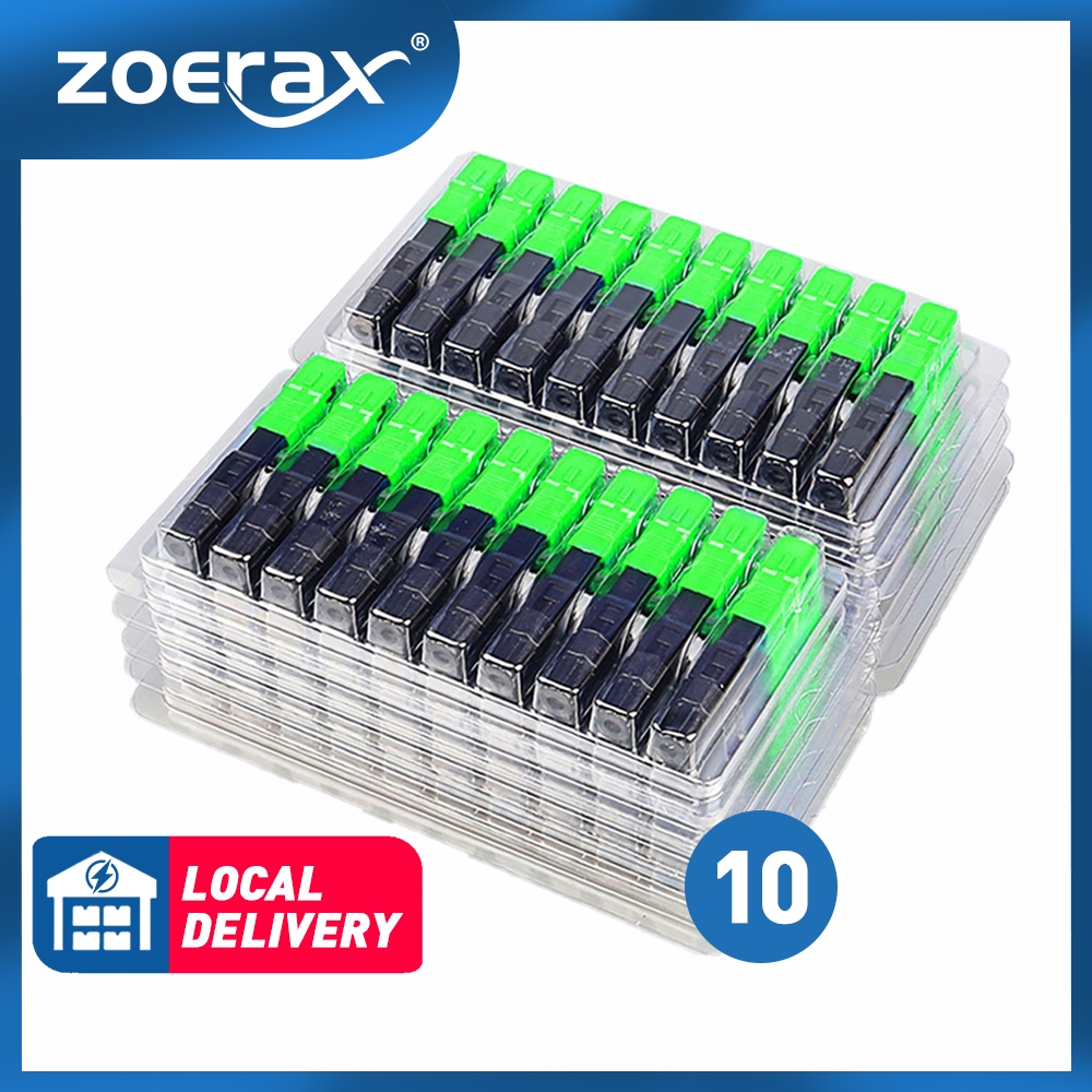 ZOERAX 10PCS Fiber Cold Splicer Fiber Optic Connector SC-APC Connector ...