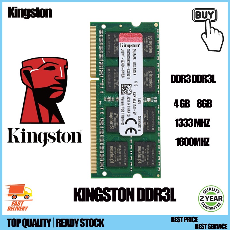 KingSton DDR3 DDR3L 4GB 8GB Laptop RAM 1333/1600MHZ SODIMM PC3-12800 Memory For Notebooks ...