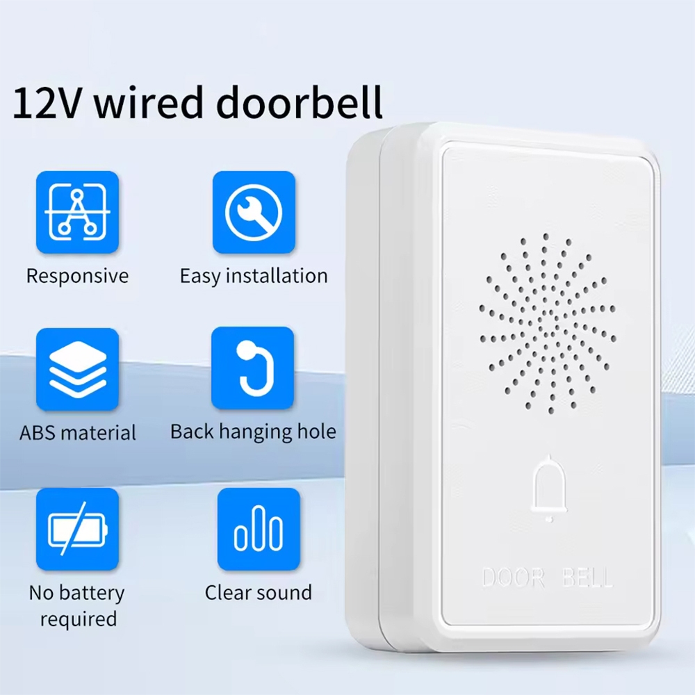 Door Bell 12V Wired Doorbell Ring Buzzer for Door Access Control System ...