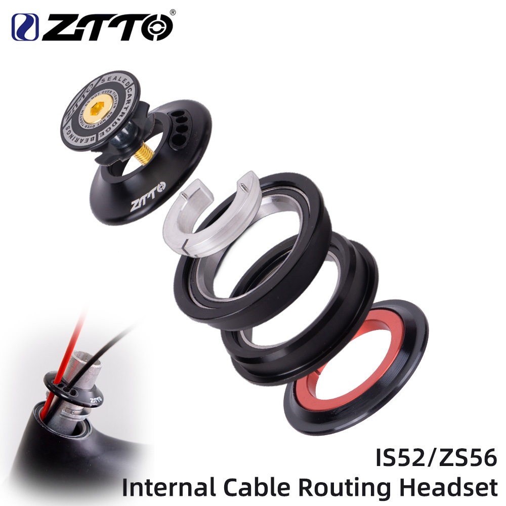 ZTTO Bicycle Internal Cable Routing Headset IS52 ZS56 Tapered 1-1/2" 28 ...