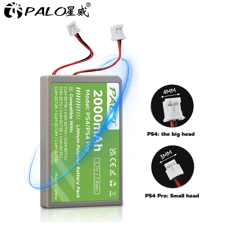 PALO PS4/PS4 Pro V1 V2 Battery 2000mah Wireless Controller Replacement ...