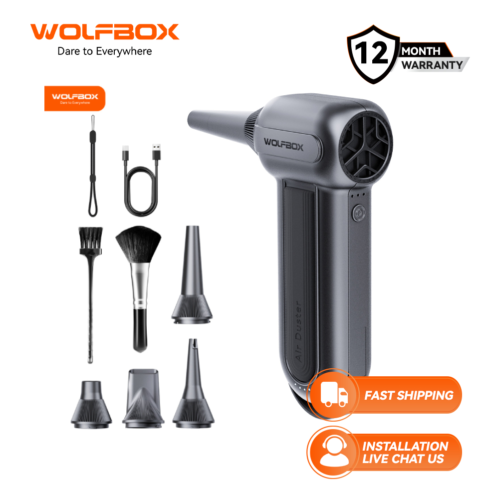 WOLFBOX MF100 Electric Air Duster - Rechargeable 3-Speed Blower for ...