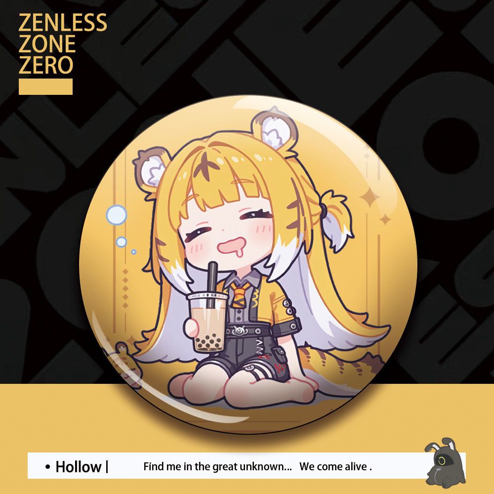 ZZZ Zenless Zone Zero Ju Fufu Shiny Enamel Style Pin Button - 58mm / 2. ...