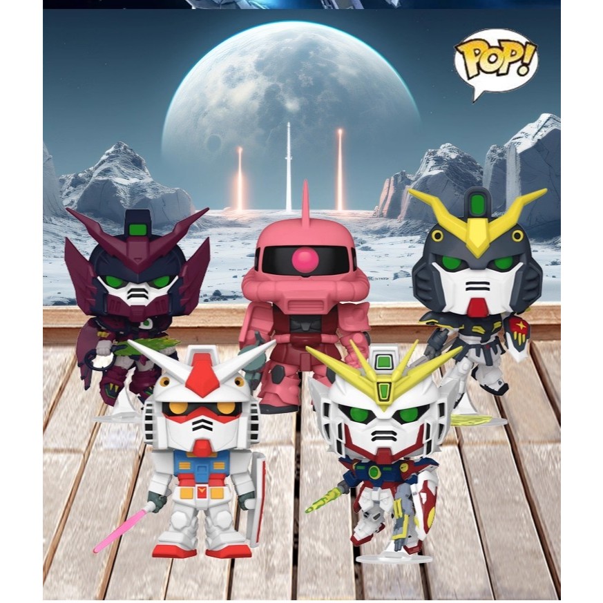 Funko POP Mobile Gundam Original Gundam Char Zaku Death Wing Zero Abian ...