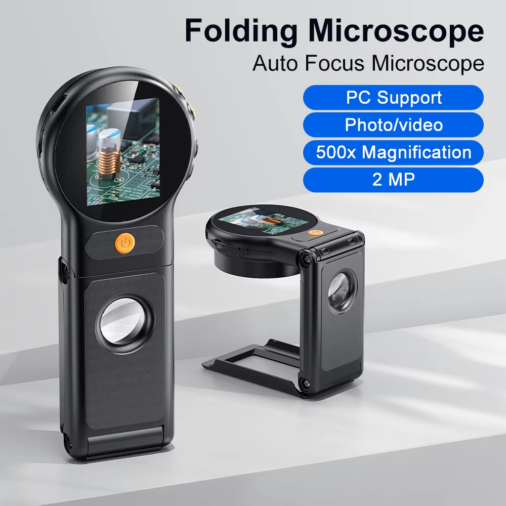 Autofocus 500X Digital Microscope with 8leds 2MP Coin Video Microscopes ...