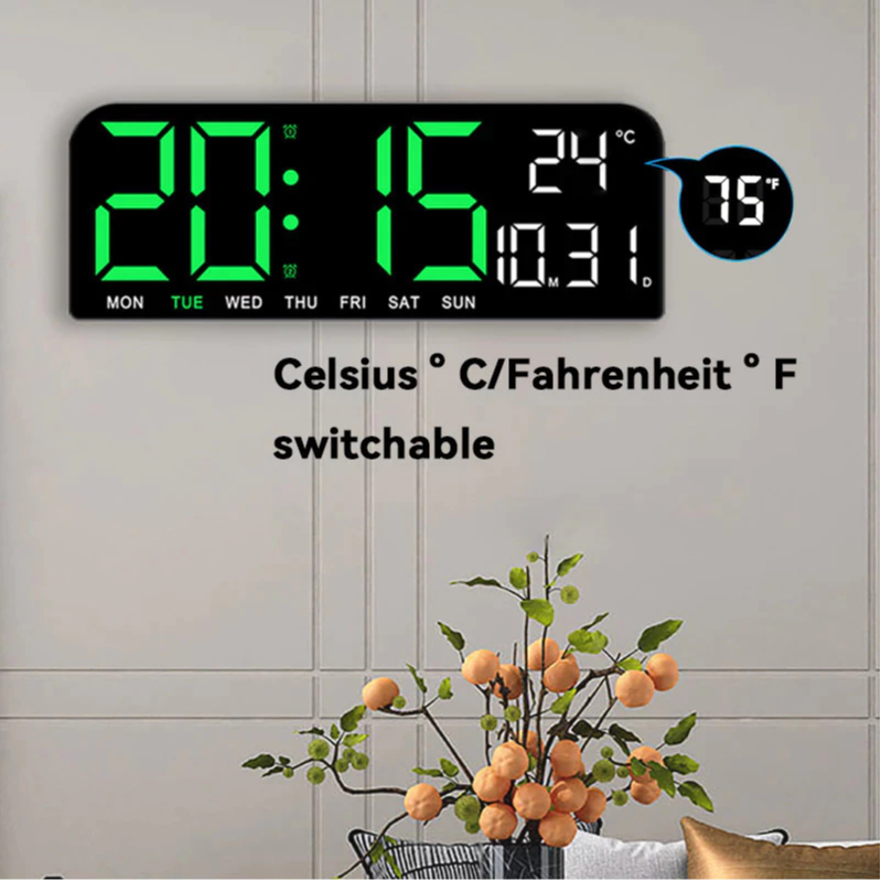 (0707) LED Digital Wall Hang And Display Stand Clock With Timer ...