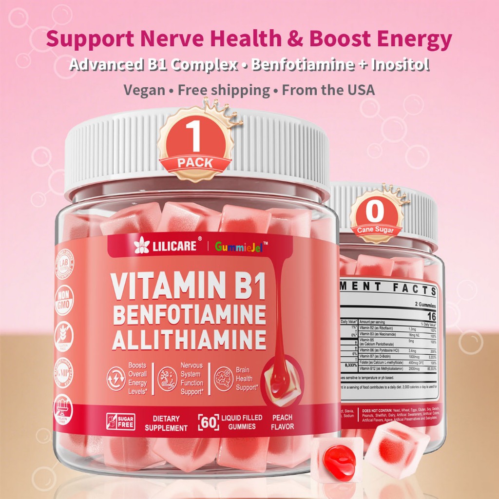 [COD] Lilicare Vitamin B1 Complex Gummies Benfotiamine Inositol for ...