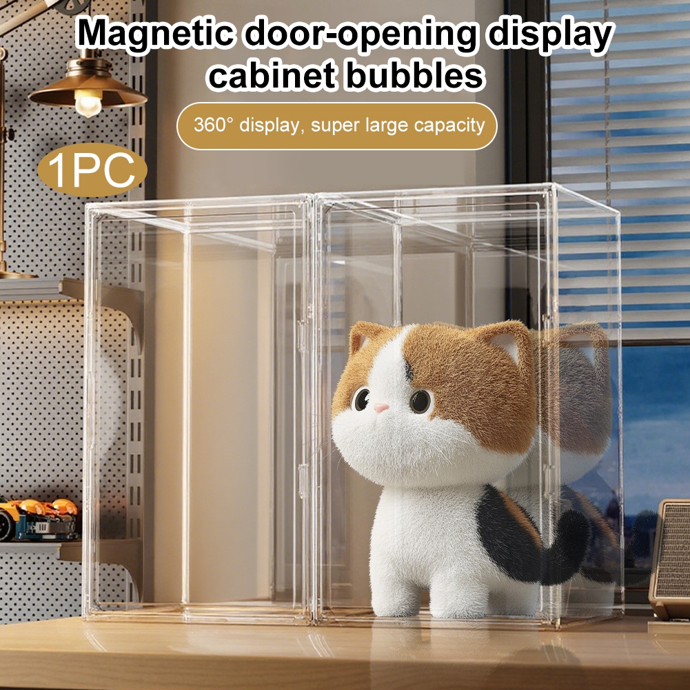 Acrylic Display Case Boxes (W30×L35×H60)CM Magnetic Door Display ...