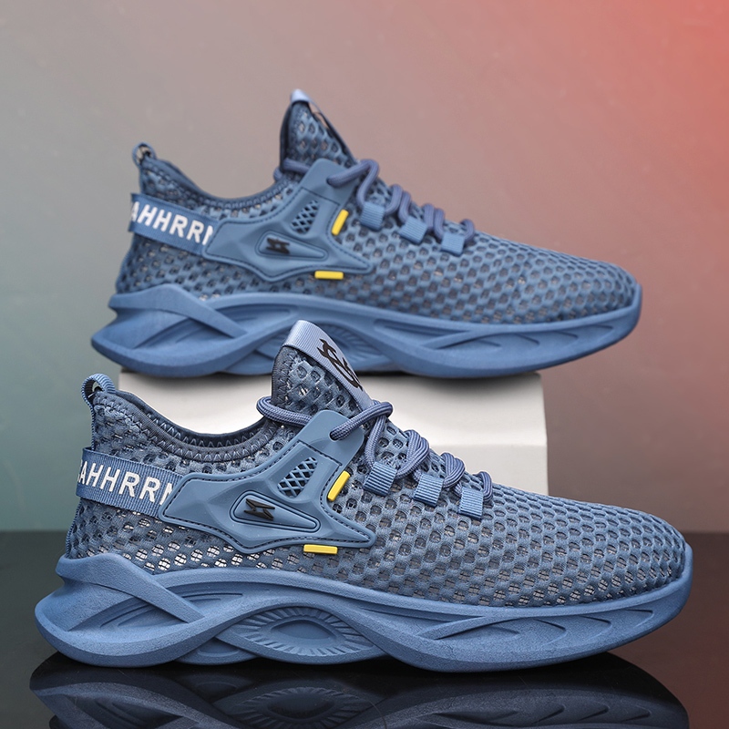 Men's summer lightweight breathable mesh openwork mesh shoes, sports ...