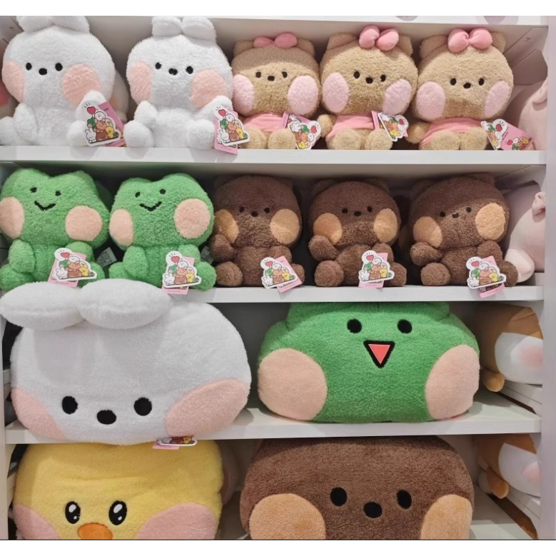 Mini miniso Line Friends minini Brown Bear Frog Plush Doll Pillow ...