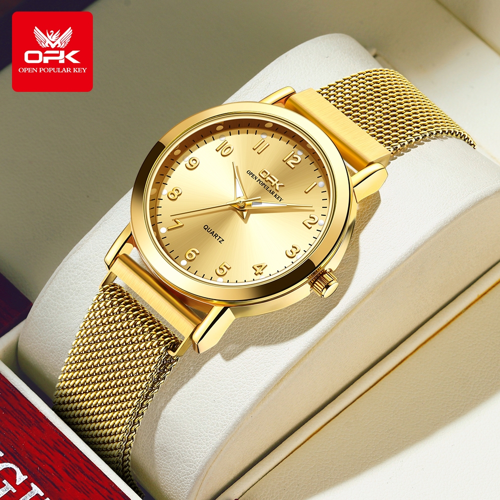 OPK Watch For Women Waterproof Original Stainless Steel Quartz Seiko ...