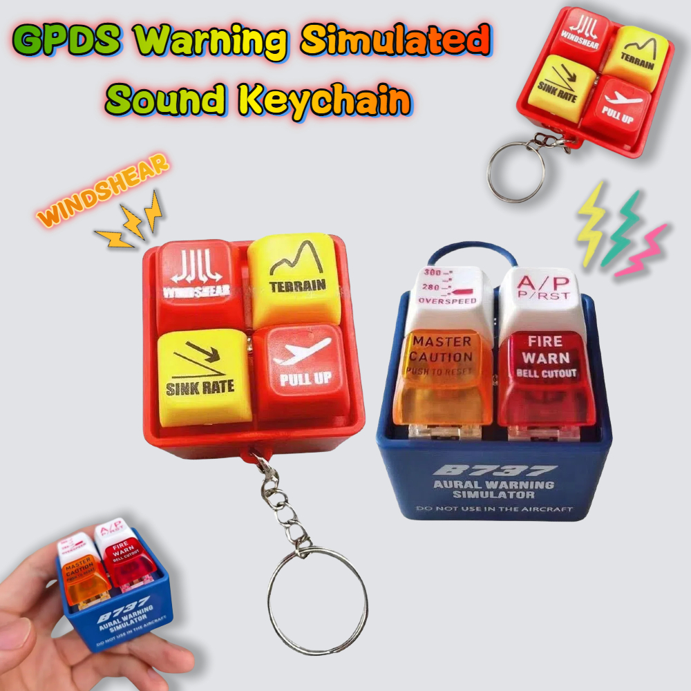 【With Sound&Light】EGPWS Warning Sound Button Keychain | EGPWS Voiced ...