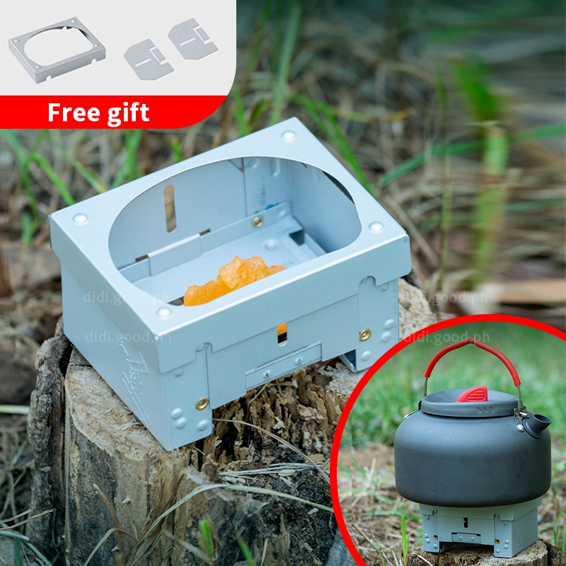 Solid Fuel Tablet Pocket Stove, Backpacking Folding Pocket Stove ...