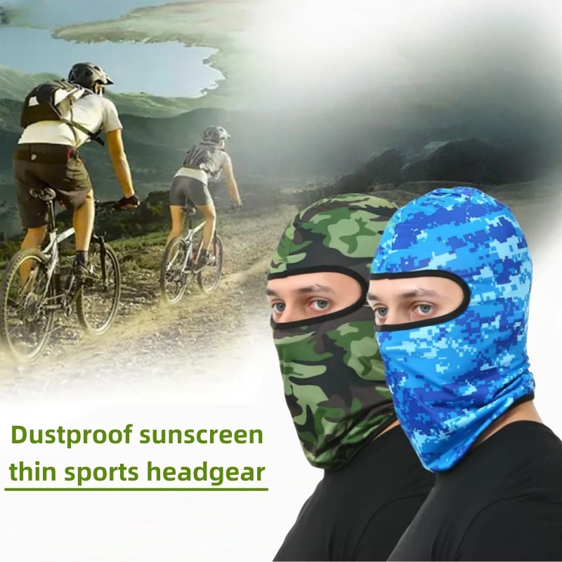 Camouflage Breathable Mesh Rider Balaclava Stretch Full Face Balaklava ...