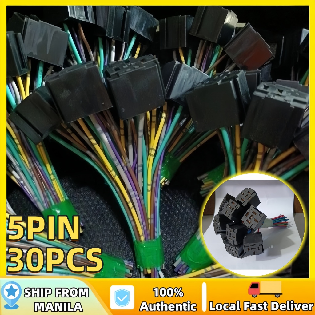 30pcs Bosch Relay Socket/5pin Heavy Duty Japan Wire Installed ...
