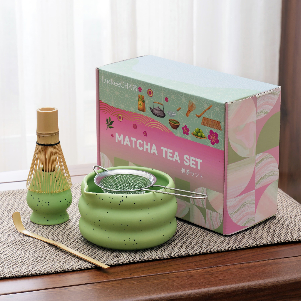 Matcha Starter Set Japanese Tea Set Matcha Tea Kit Ceremony Premium Kit Set (Tea Bowl with ...