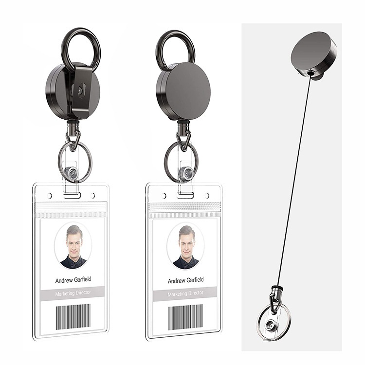 Name Tag Card Badge Reel Clip Camping Key Ring Clips Keychain ...