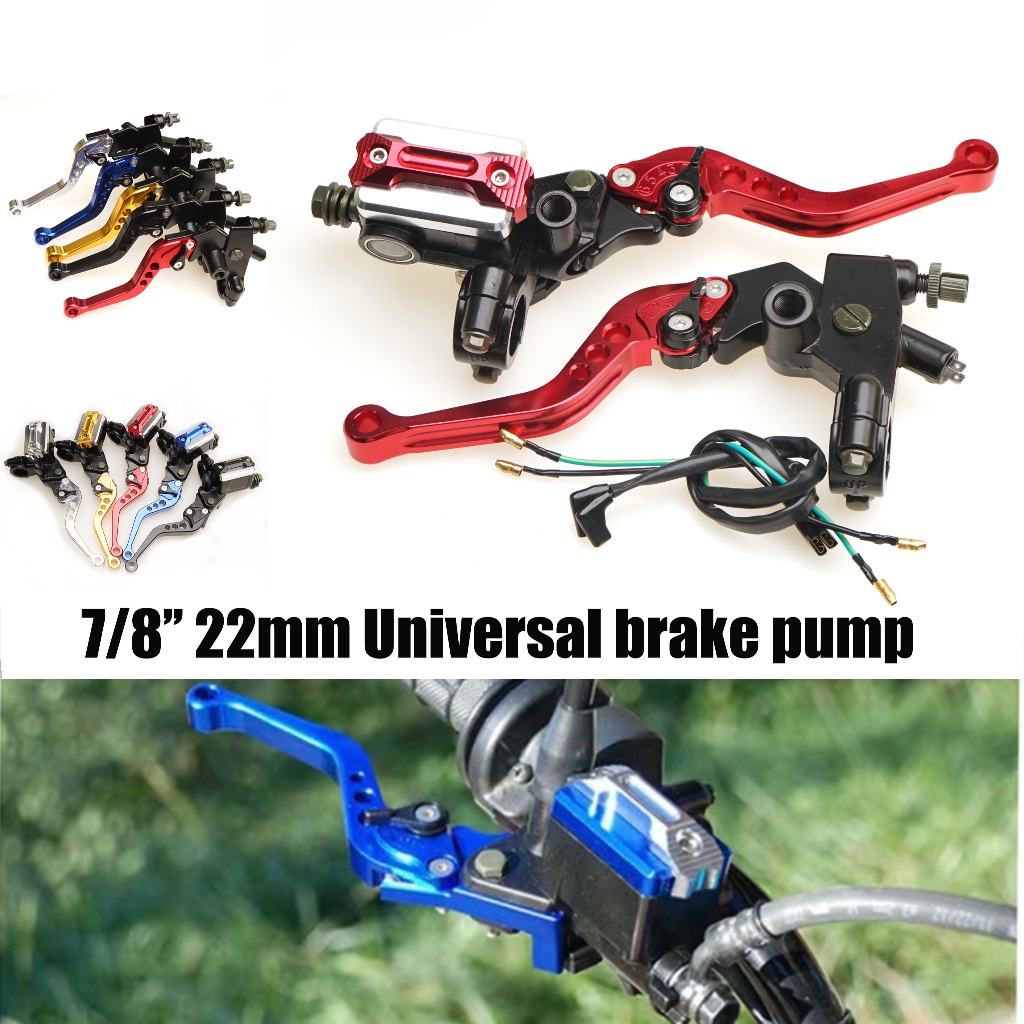 1 Pair Universal Motorcycles 22mm Hydraulic Brake Master Clutch Pump ...