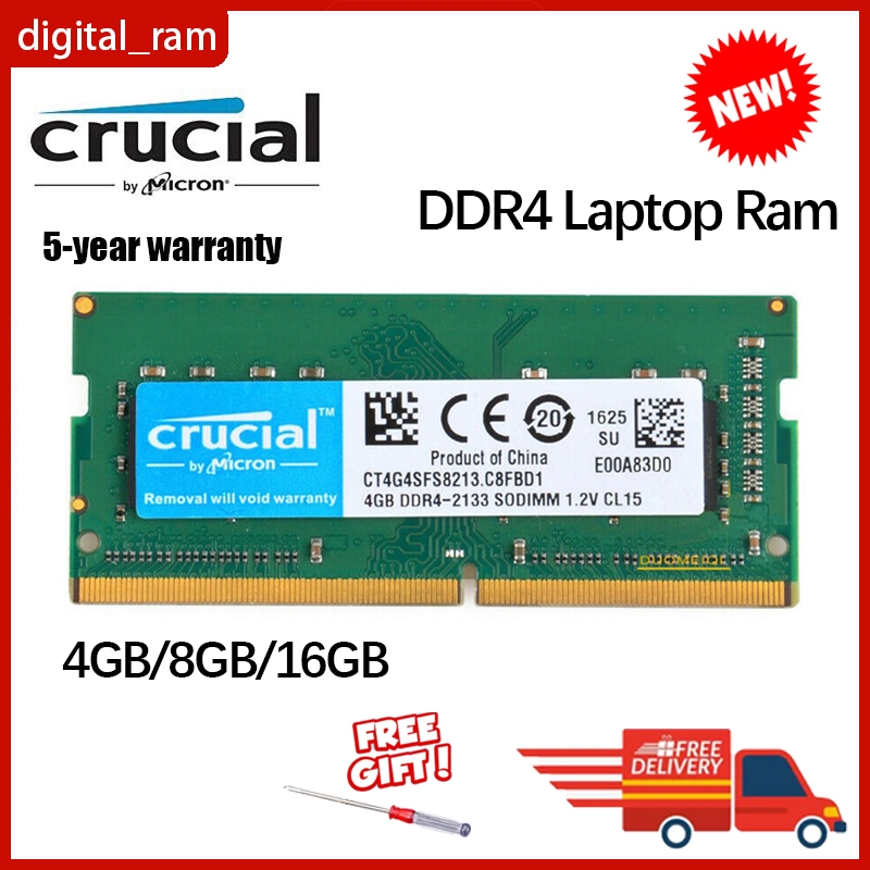 Crucial RAM DDR4 4GB 8GB 16GB 3200Mhz 2400Mhz 2133Mhz 2666Mhz 1.2v Laptop for Memory Ram PC4 ...