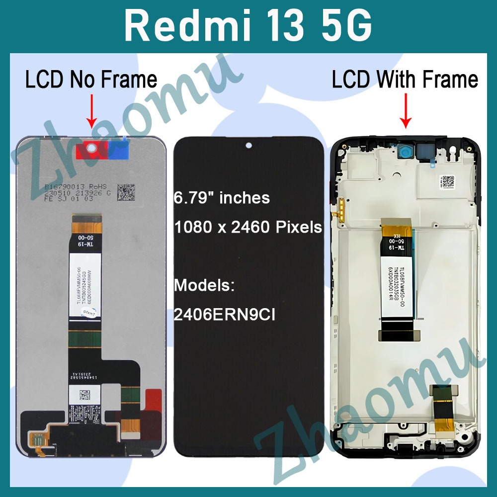 Original Redmi 13 13C 4G 5G LCD Display Touch Screen With Frame ...