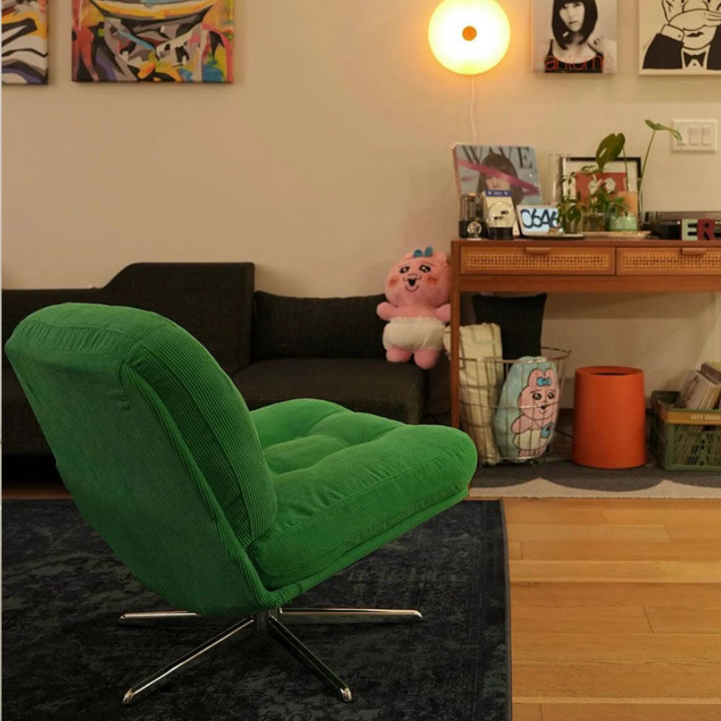 Mr.Raindrop COD Corduroy Swivel Sofa Chair - 360° Rotation, Ergonomic ...