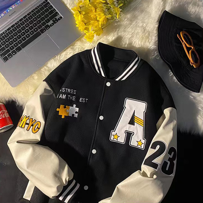 loose american baseball jacket varsity jacket for men vintage jacket ...