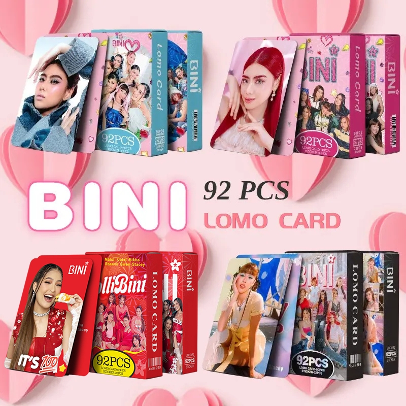 96/92/60/50/30Pcs BINI Lomo Cards Boxed Laser Holographic Postcards Set ...
