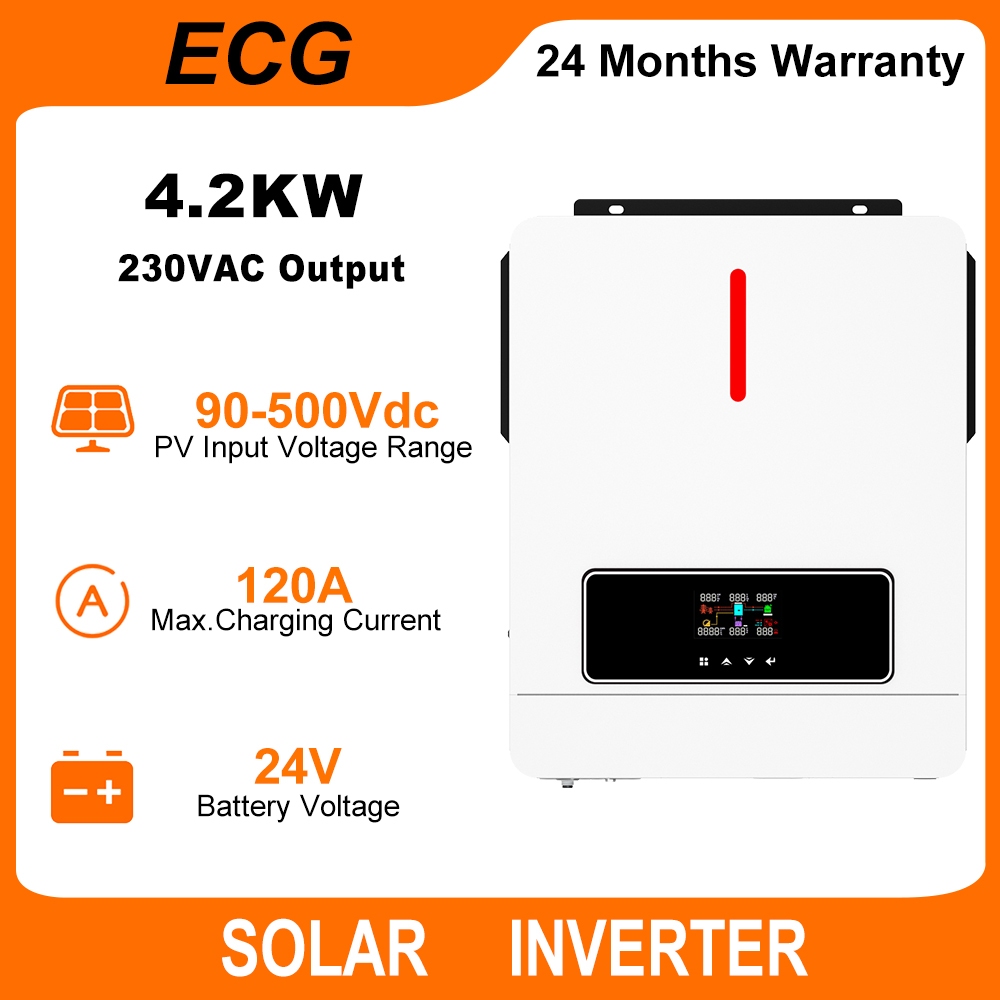 4.2KW/6.2KW MPPT 24V/48V On-grid/Off-grid Hybrid Inverter Built In 120A MPPT Solar Charge ...