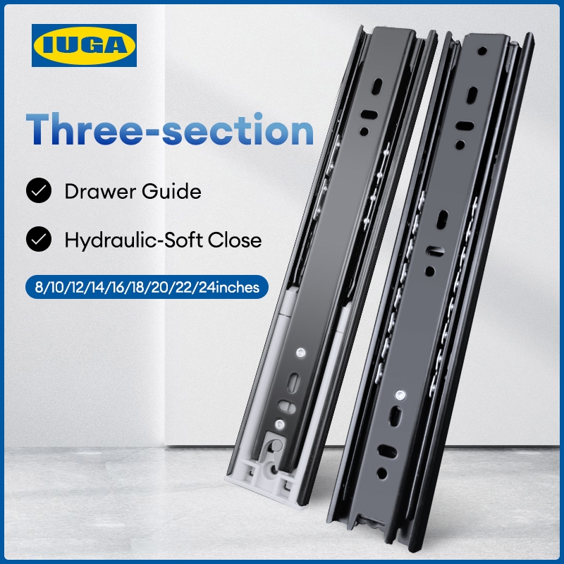 IUGA Drawer Guide Heavy Duty Soft Close Hydraulic Drawer Slider for ...