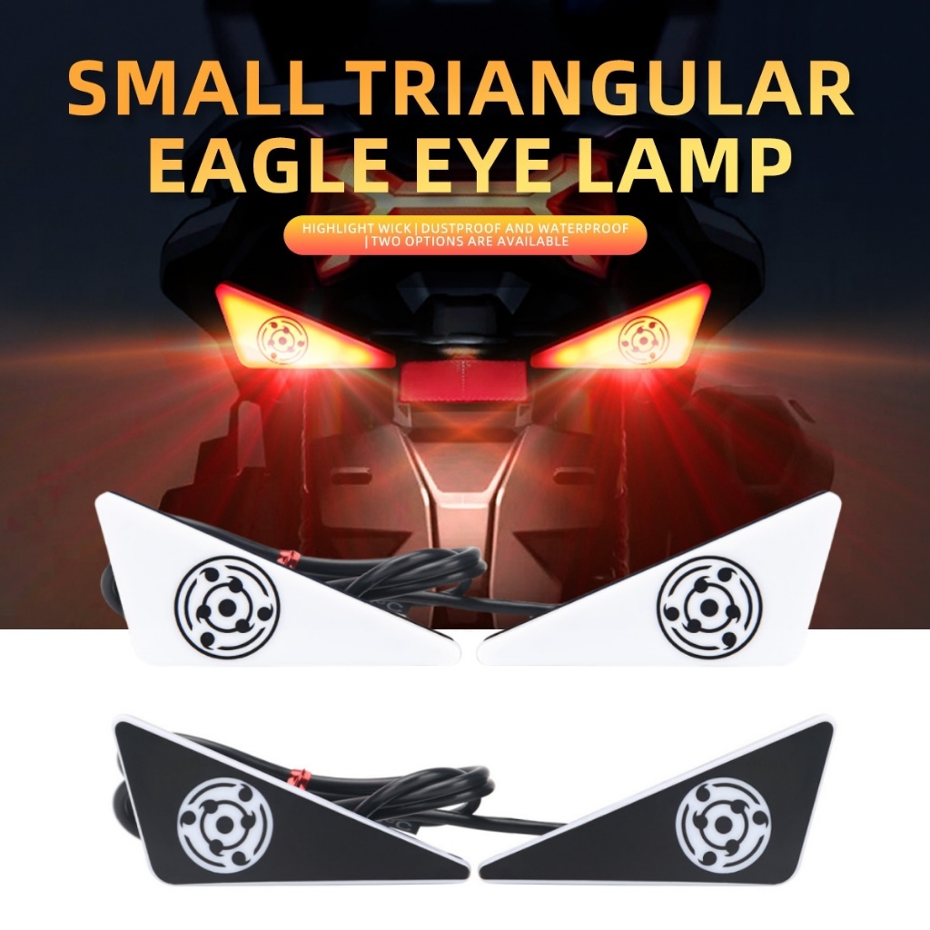 2pcs Motorcycle Tail light Brake Flash Warning Light LED Demon Eye ...