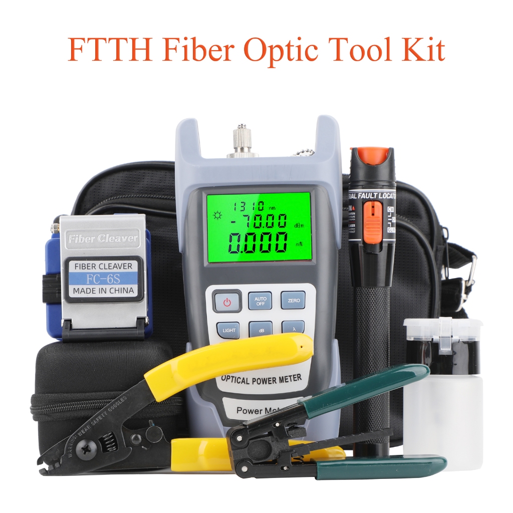 6-in-1 fiber termination tool kit FTTH cold splicing/hot melt tool set ...