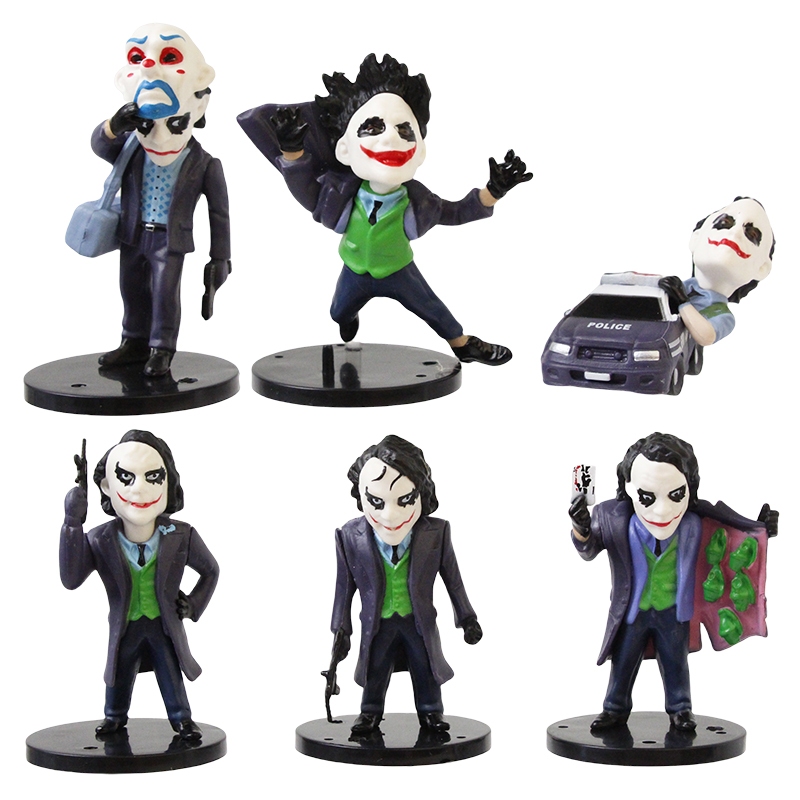 6Pcs/Set 5-9cm DC Comics Anime Batman The Dark Knight Figure Heath ...
