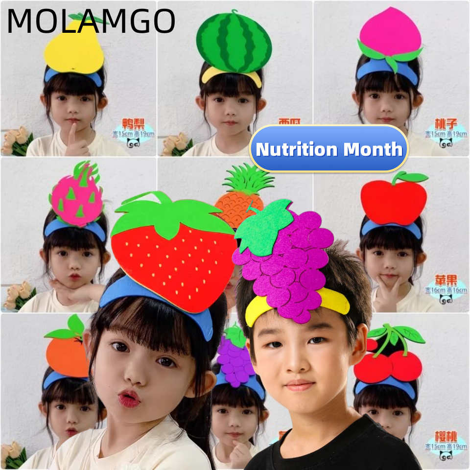Nutrition Month Fruit Vegetable Headwear Masks Adult Role Play Costume ...